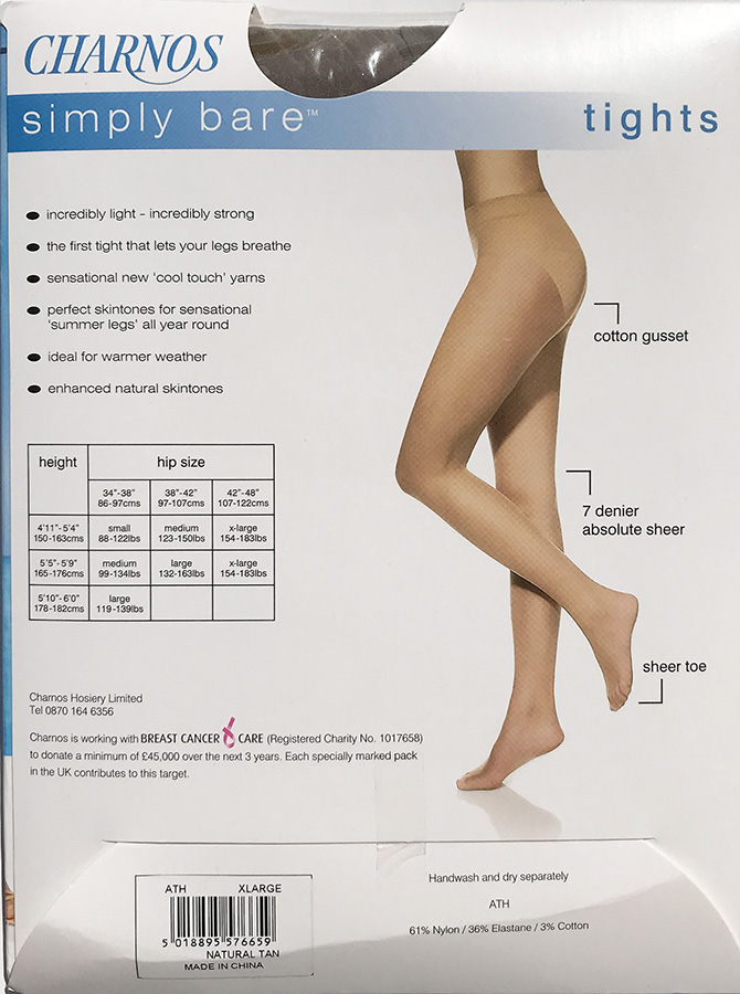 Bargain Basement Pantyhose : Charnos Simply Bare 7d Pantyhose